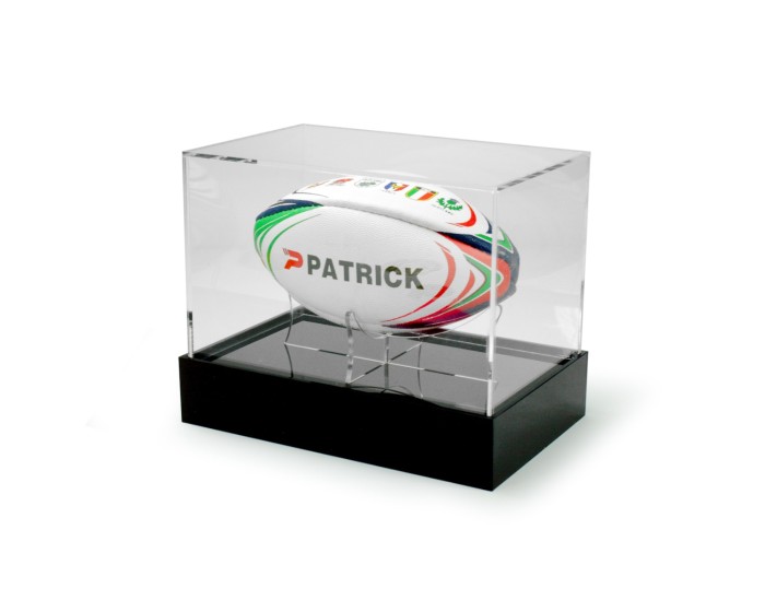 Mini Size 1 Rugby Ball Display Case - Horizontal