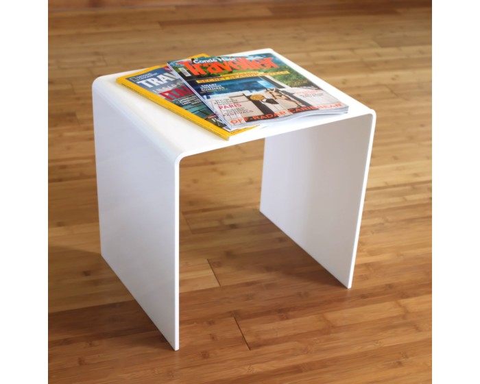 White Acrylic Side Table